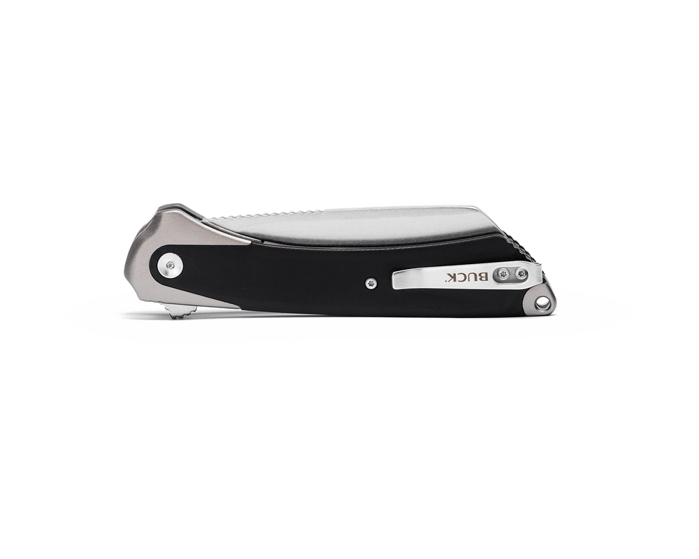Buck 0263GYS1 263 HiLine XL Flipper Knife D2 Cleaver Style Blade Gray ...