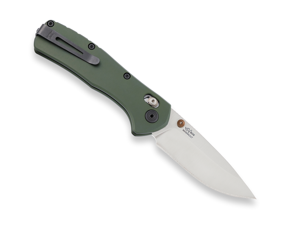 Buck 0791GRS 791 Ranger Elite Knife MagnaCut Green Aluminum Crosslock ...