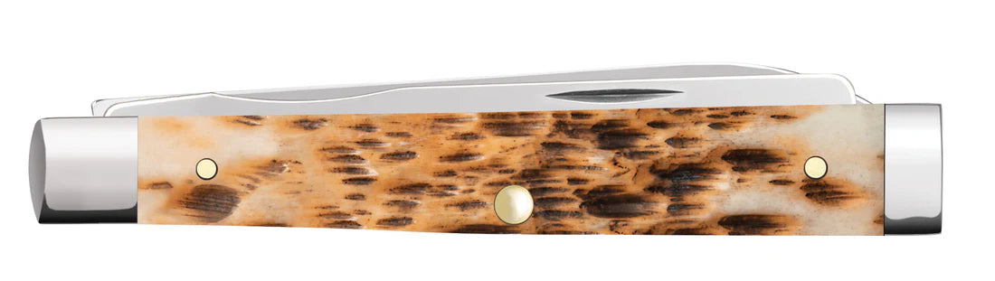 Case 10797 Baby Doc Knife 2 Blade w/ Spatula Amber Jig Bone Stainless ...