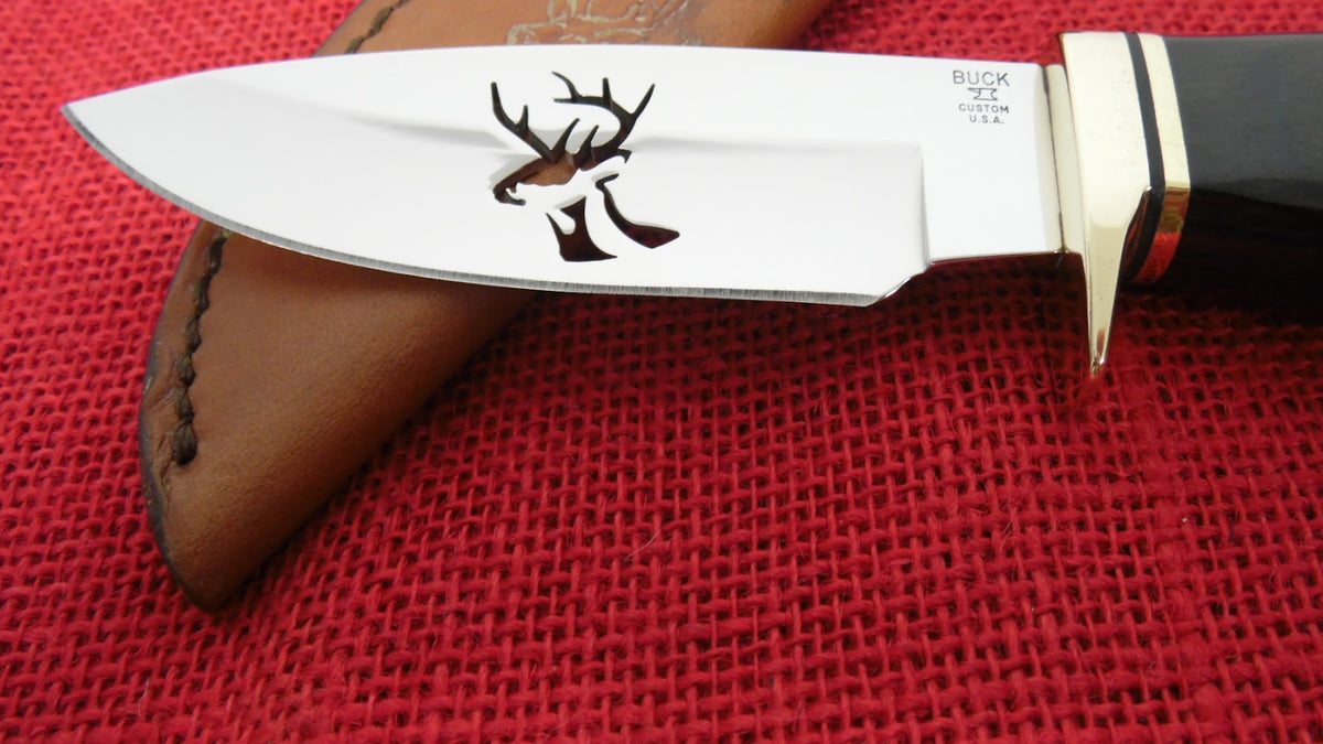 Buck 0192 192 Vanguard Deer Profile Cutout Mirror Polished Knife USA L ...