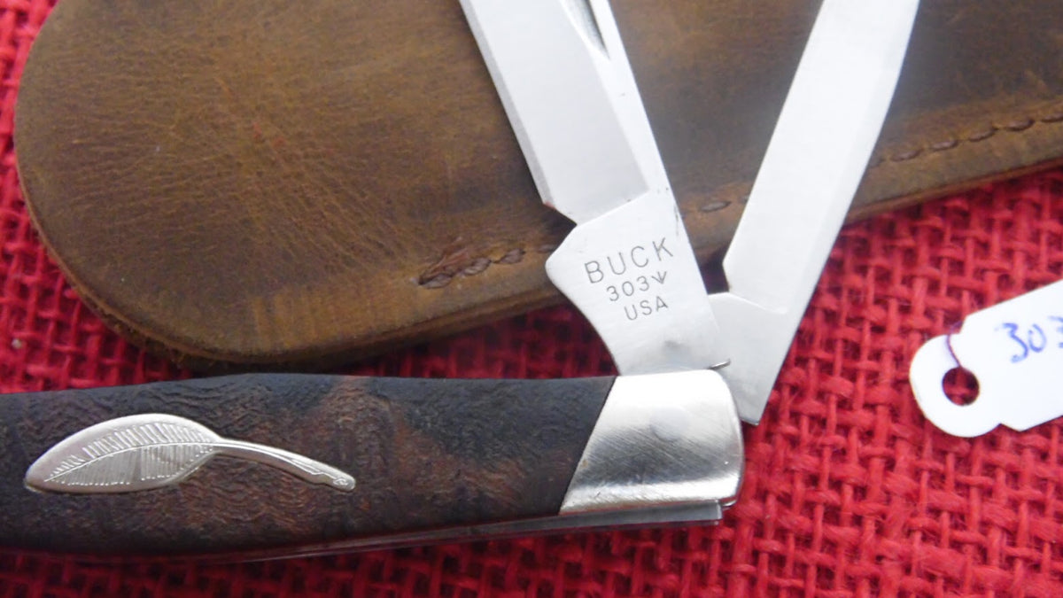 Buck 0303IQSBT 303 Cadet Knife Ironwood Feather Quill 303-2 – OzarkCutlery