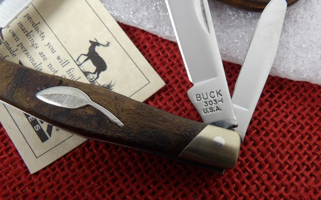 Buck 0303IQSBT 303 Cadet Knife Ironwood Feather Quill 303-63 – OzarkCutlery