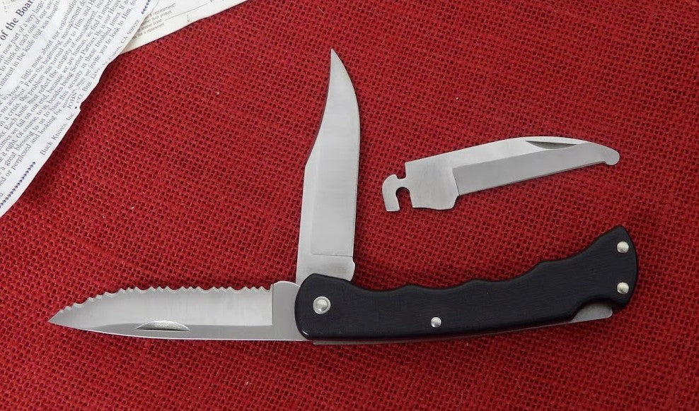 Buck 0428 428BK V52 Selector 2 Blade Bucklite Knife 1990 Clip, Guthook ...