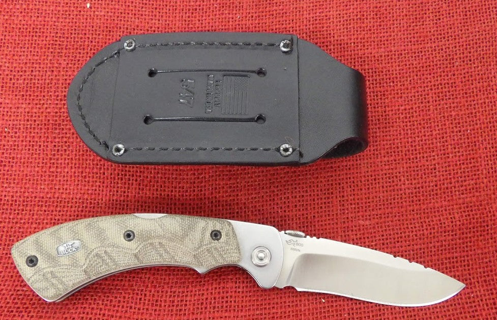 Buck 0557ODS 557 Open Season Folding Skinning Knife Micarta S35VN USA ...
