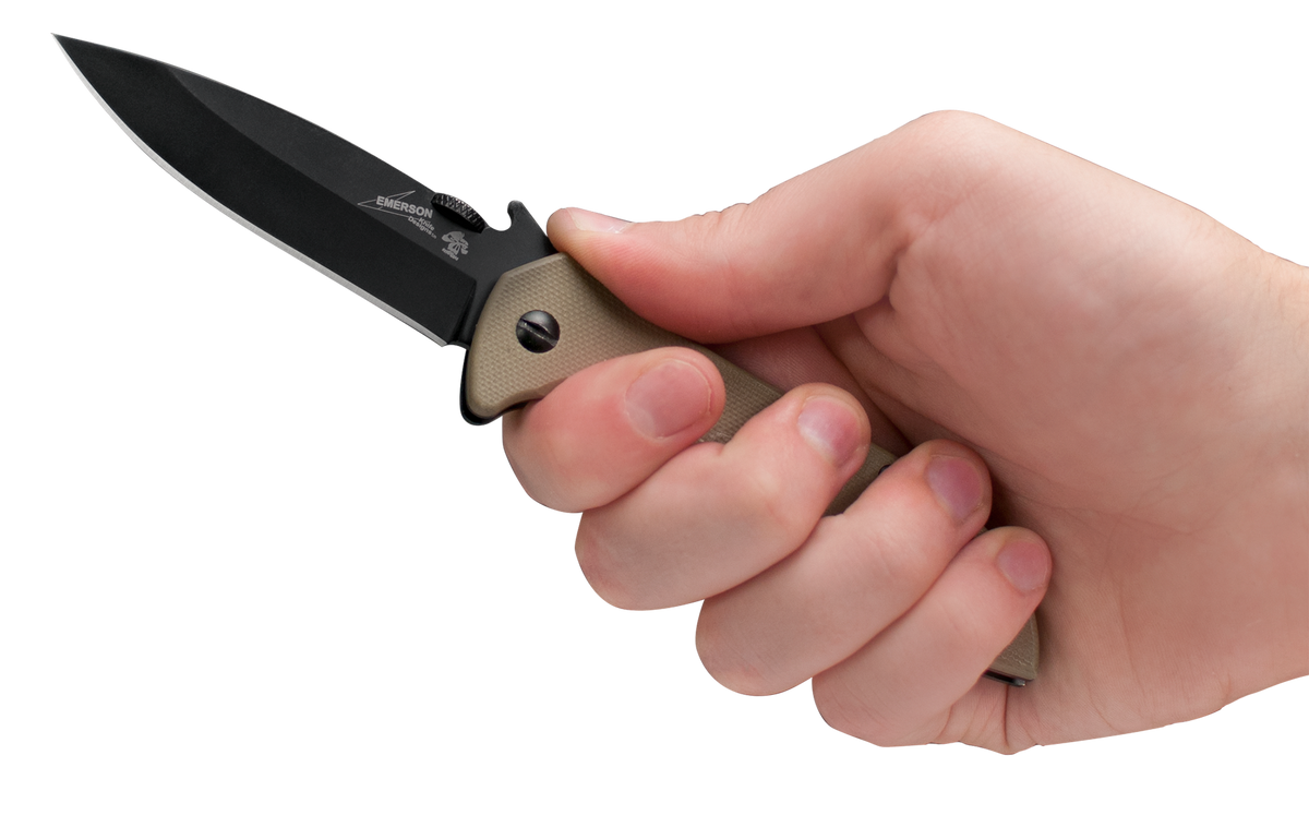 Kershaw 6054BRNBLK CQC-4K Emerson Wave Shaped Feature Pocket Knife Bro ...
