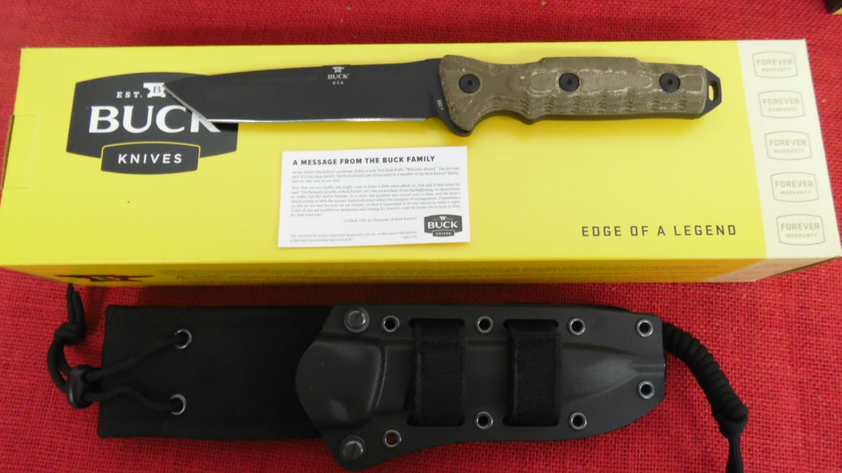 Buck 0893BO 893 Ground Combat Black Tanto Tactical Knife GCK Micarta 5 ...