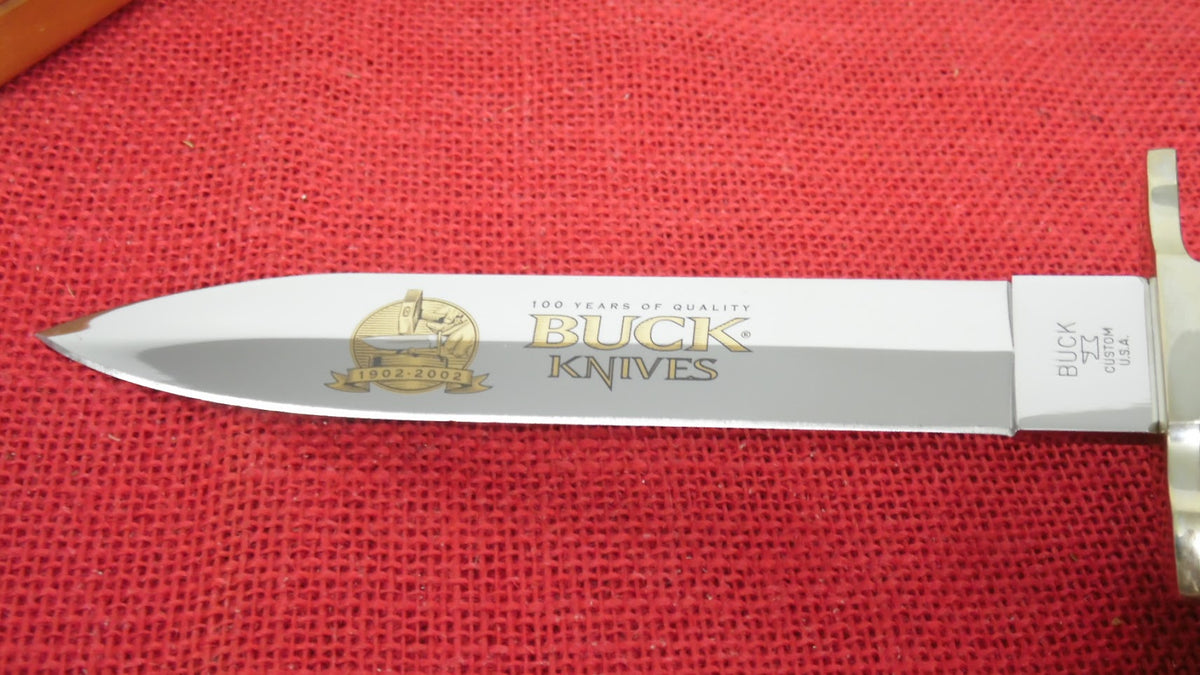 Buck 0976CENB 976 100 Year Dagger Limited Edition Knife Buffalo Horn ...