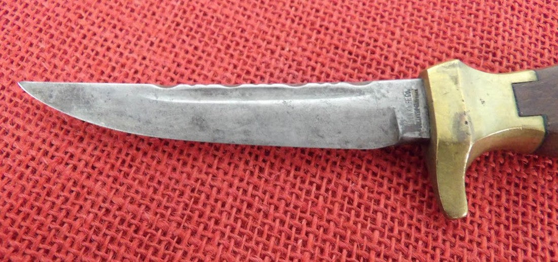 Olsen Knife Co. Solingen Germany Fixed Blade Hunting Knife Wood Handle ...