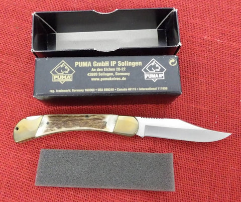 Puma Knife 210910 910 Prince Staghorn Lockback Stag Handle Germany UNU ...