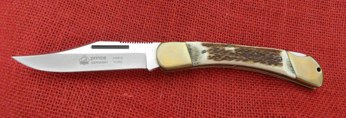 Puma Knife 210910 910 Prince Staghorn Lockback Stag Handle Germany UNU ...