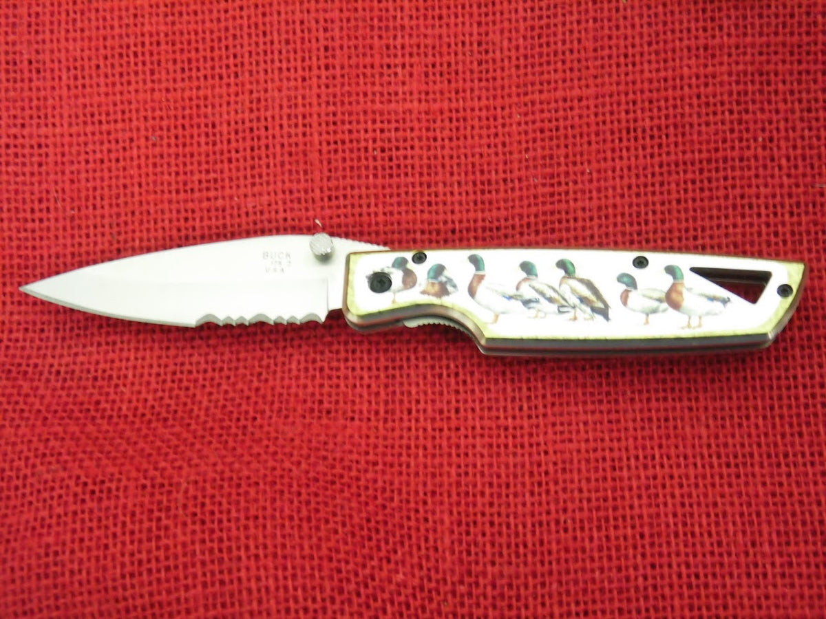 Buck 0175-S19 175 Lightning Knife Artist Series Mallard Ducks USA BU-1 ...